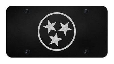 Laser Engraved Tennessee TN State Flag Black License Plate Metal Car ...