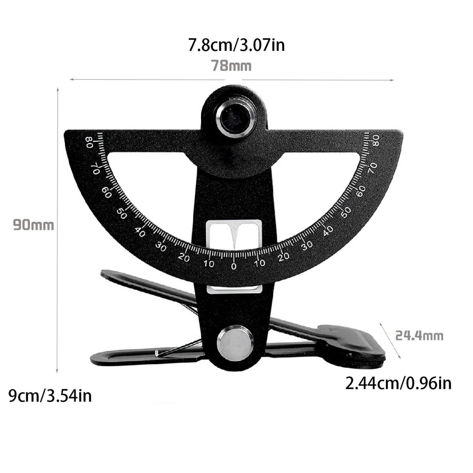 20mm Opening Anodized Throw Meter Rudder Angle Ruler Black For RC Model ...
