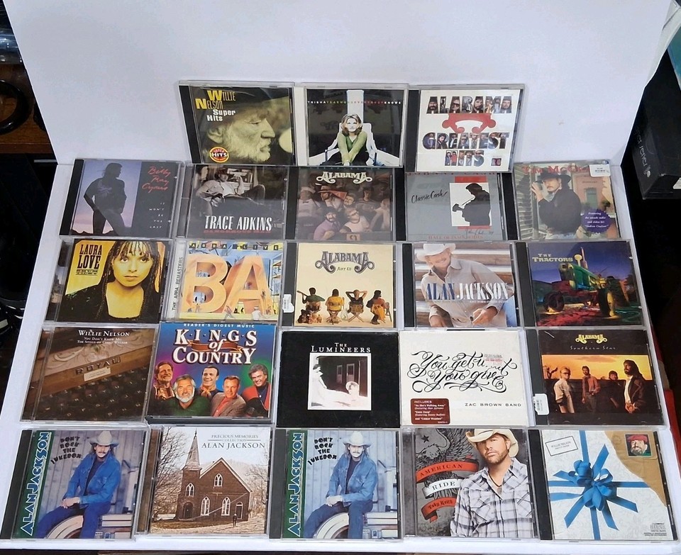 Large Country Music CD Job Lot Garth Brooks Alan Jackson Tim McGraw ...