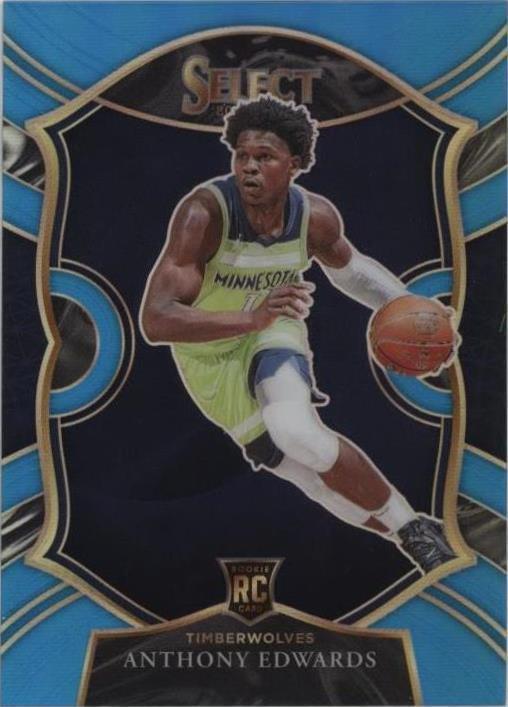 2020-21 Panini Select - Concourse Anthony Edwards #61 Light Blue Prizm ...