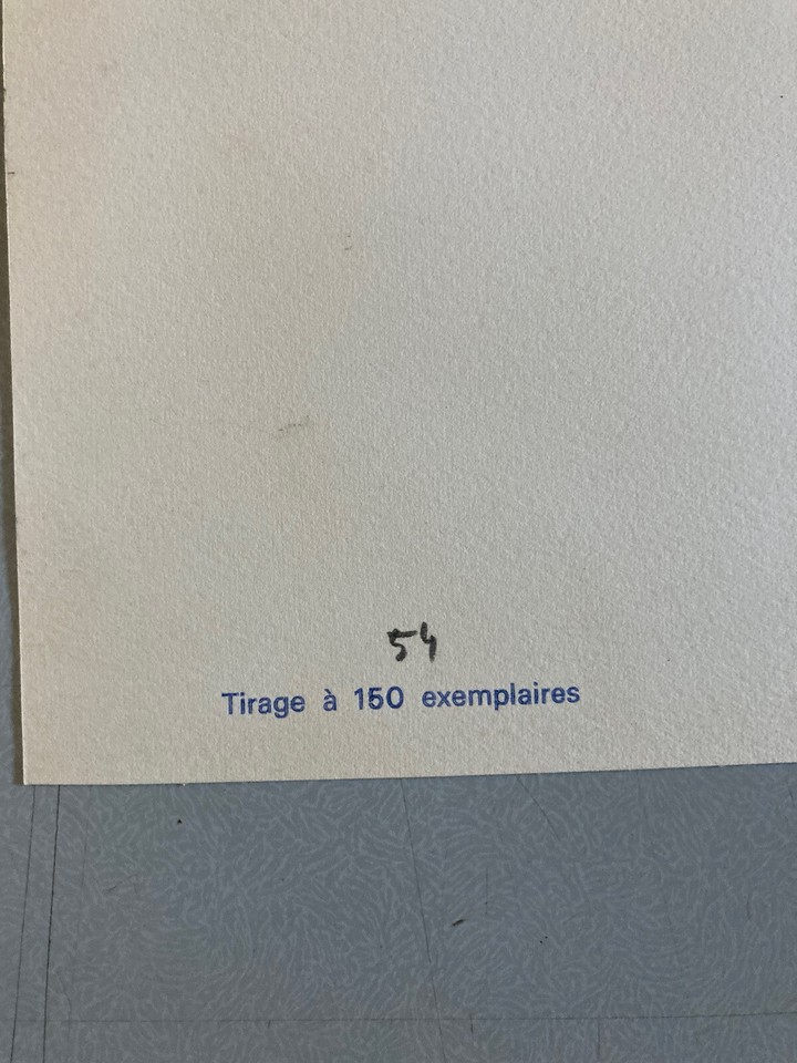 Very Beautiful Lithograph Hervé Fischer 1970 Abstract Art Litho Signed ...