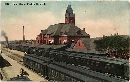 Postcard Union Depot Railroad Station, Pueblo, Colorado - circa 1910 | eBay