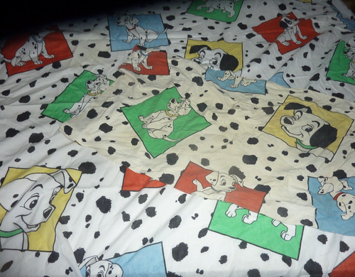Vintage 1990’s Disney 101 Dalmations Full Size Flat Sheet & 1 ...