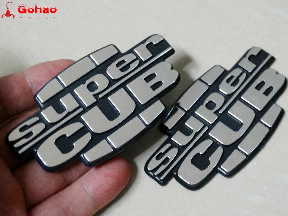 2x Super CUB badge logo Side Cover Panel Sticker Emblems for C50 C70 ...