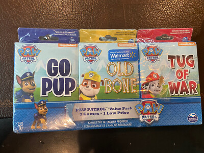 Paw Patrol Card Game 3 Pack: Go Pup, Old Bone, and Tug of War | eBay