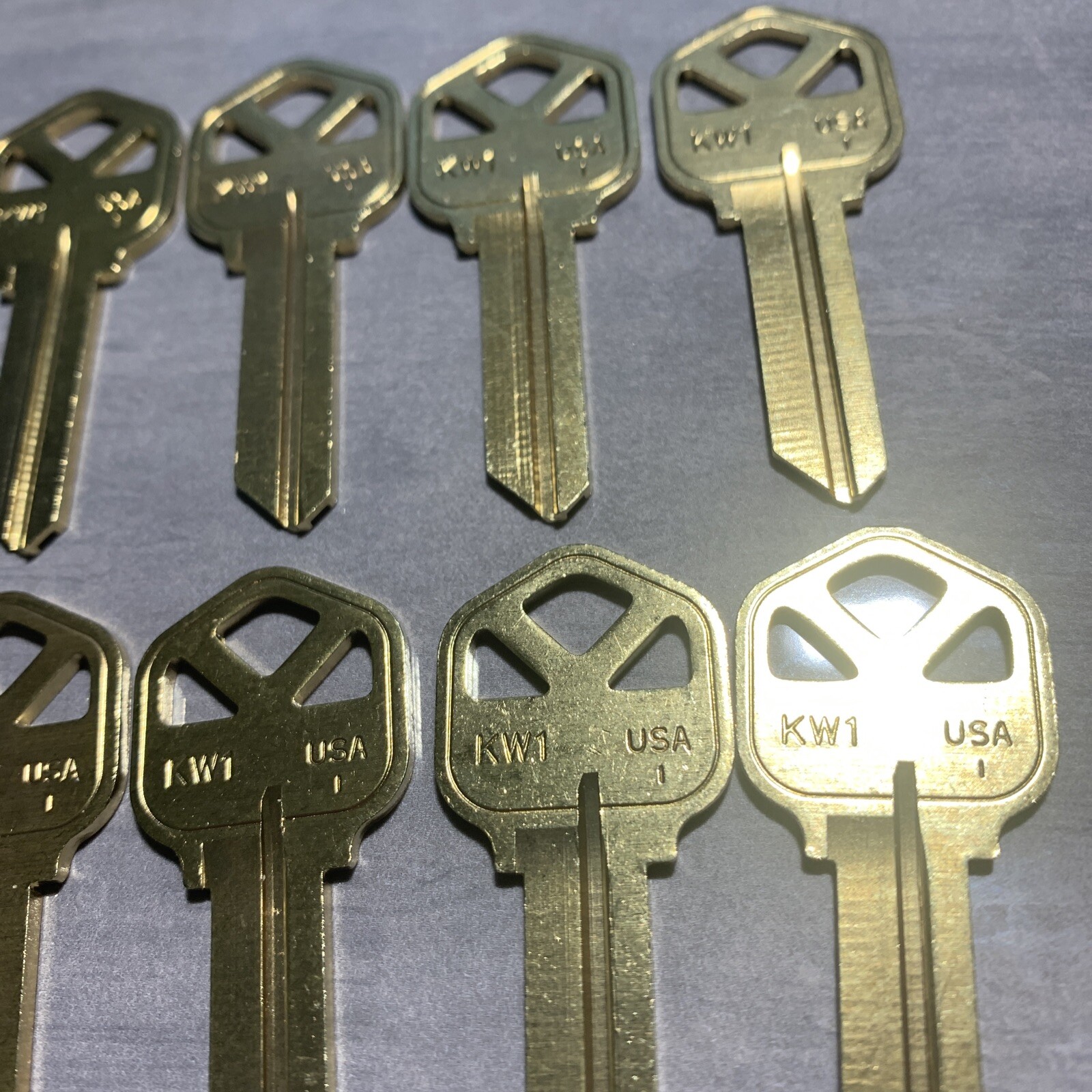 KWIKSET KW-1 House Key Blanks Brass 10 PACK Maintenance RE Agency ...