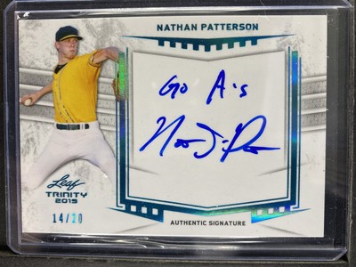 Patterson, Nathan - 2019 Leaf Trinity - Autograph - 14/20 | eBay