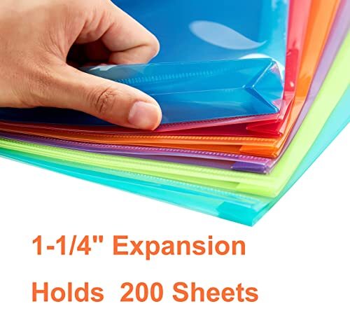 6Pcs Plastic Legal Size Envelopes File Folders w/ Button & String Tie ...