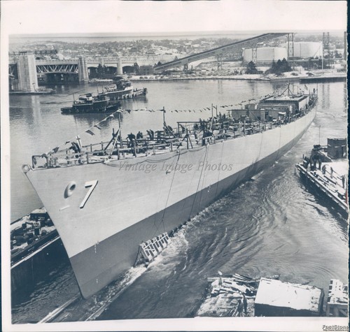 1959 Uss Luce Navy Powerful Submarine Weapons Quincy Ma Ship Press ...