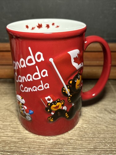 Snowcap Trading Co. Canada Coffee Mug 3D Bear Moose Beaver Flag Ceramic ...