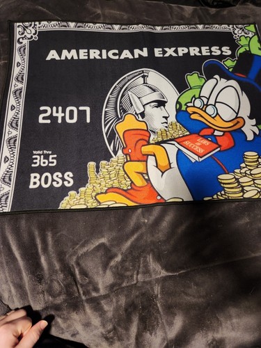 Donald Duck Boss AMERICAN EXPRESS MONEY RUG NEW | eBay