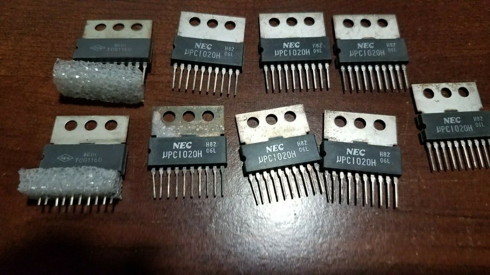 9 INTEGRATED CIRCUIT NOS (New Old Stock) UPC1020H (7) TCG1160 (2) ECG ...