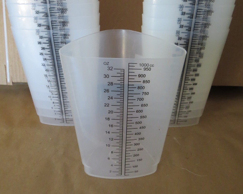 20 Ct. H972-01 MEDEGEN, Grad Measure Triangular Style, Poly Beaker 32 ...