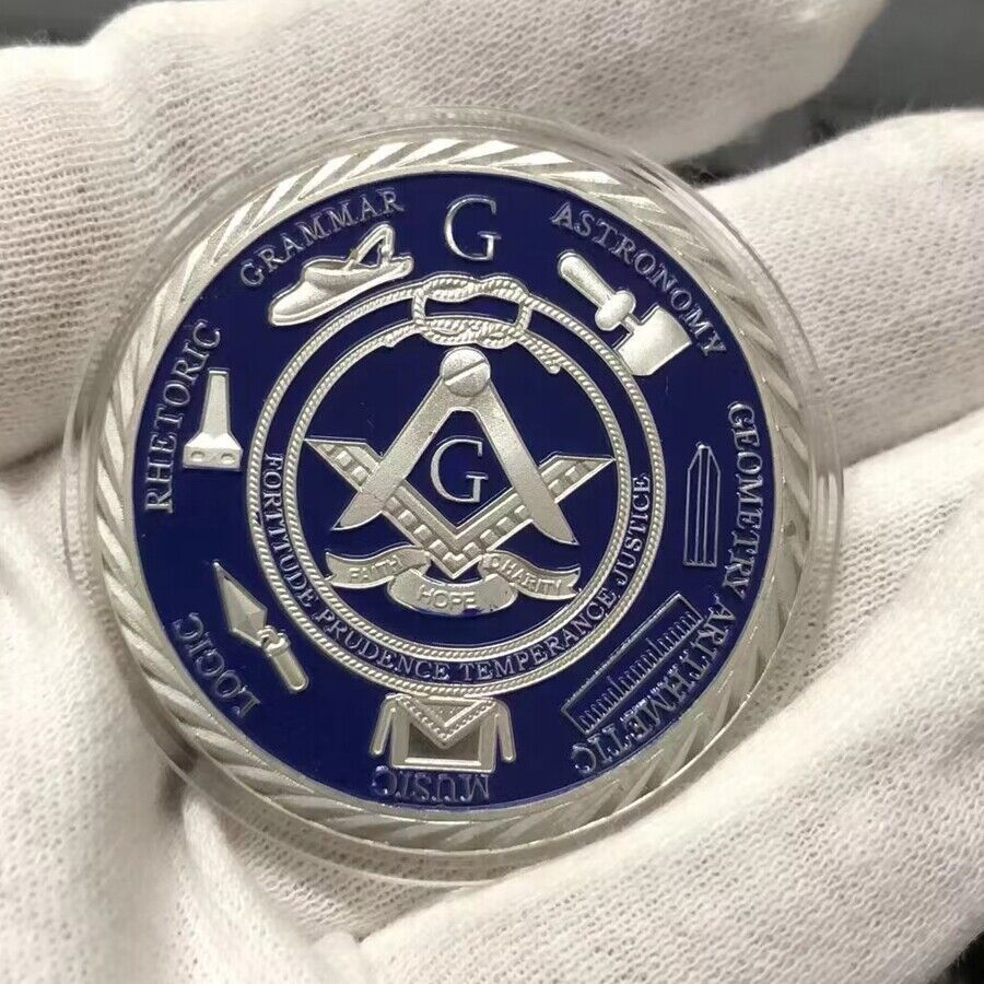10PCS Brotherhood Freemason Masonic Coins Challenge Coin Commemorative ...