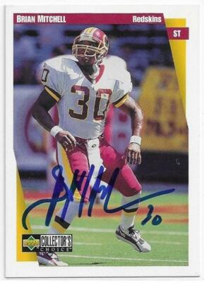 BRIAN MITCHELL Autographed Signed 1997 UDCC card #266 Washington ...