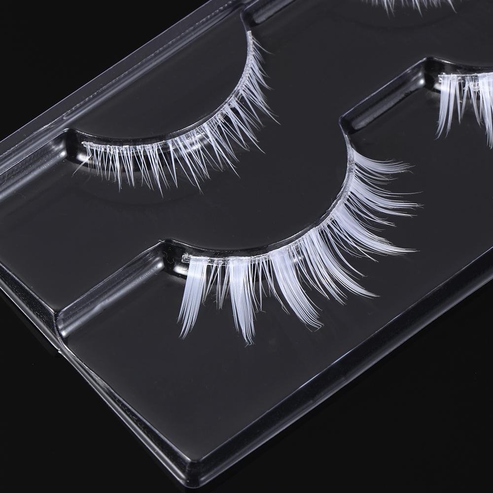 Extension White False Eyelashes Upper Lower Eyelashes Halloween Cosplay ...