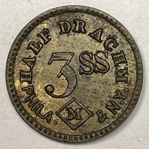 Half Drachm Apothecary Weight Token Uncirculated UNC Coin #19299 | eBay