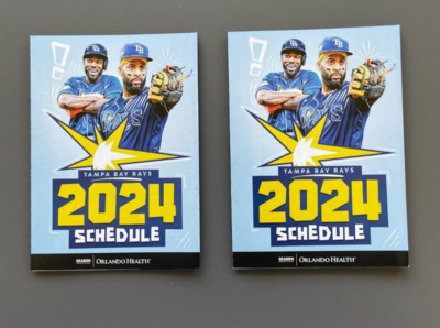 2024 TAMPA BAY RAYS MLB Pocket Schedules - Randy Arozarena Yandy Diaz ...