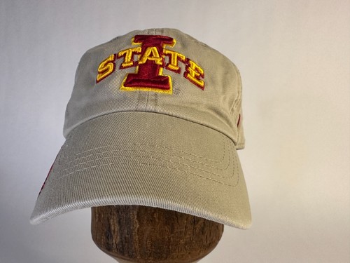 Russell Iowa State ISU Cyclones Tan & Red Adjustable Strap Back Hat Cap ...