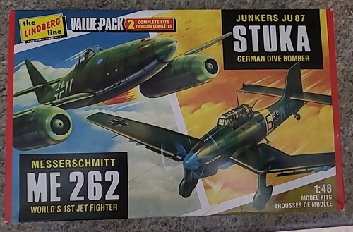Lindberg Line JUNKERS JU-87 STUKA/ME 262 1:48 Value Pack (2) Model Kits ...