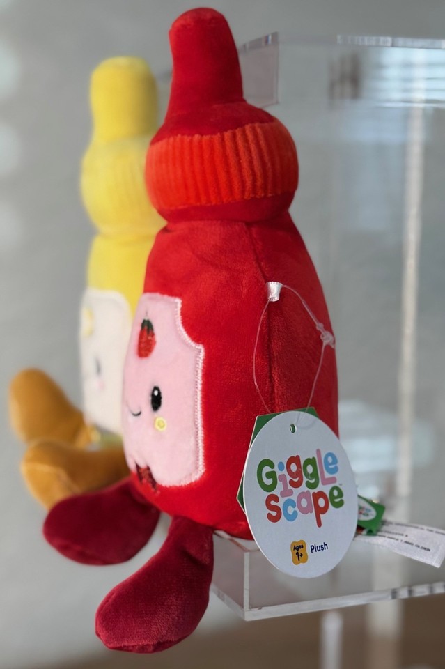 Giggle Scape Ketchup & Mustard Plush Toy w/ bonus Bag - Lot of 3 ...