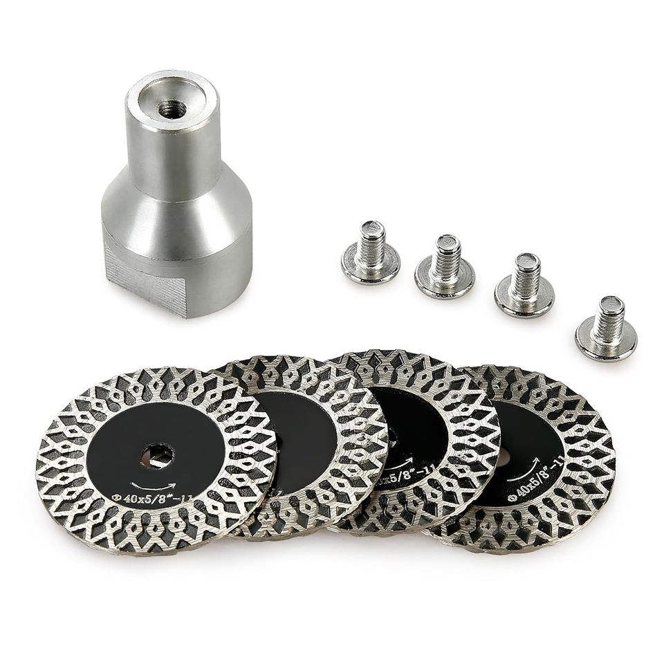 LOZLIN 5-PC 40Mm Diamond Engraving Blade Saw Kit Removable Flange 5/8 ...