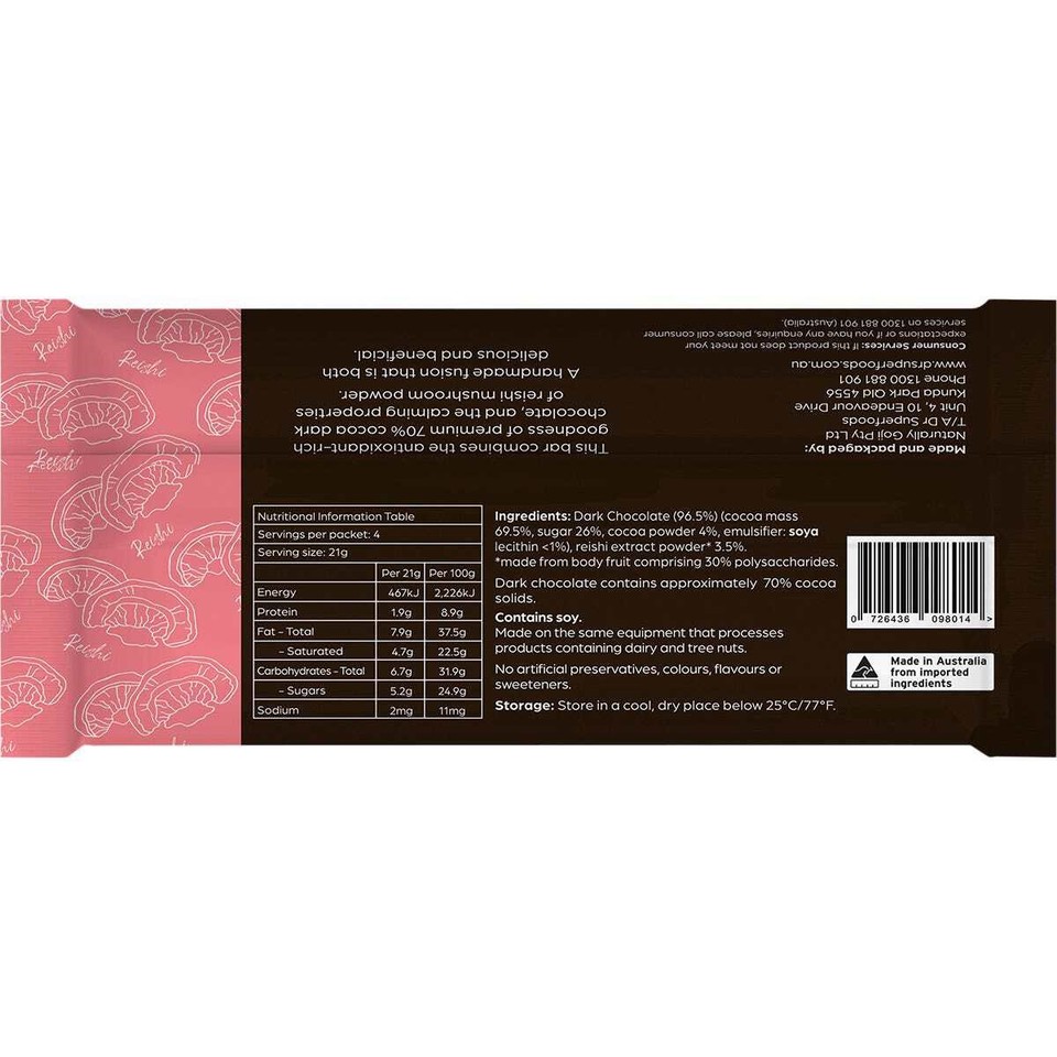 Dr Superfoods Dark Chocolate Bar Calm & Restful 85g (Pack of 12) | eBay ...
