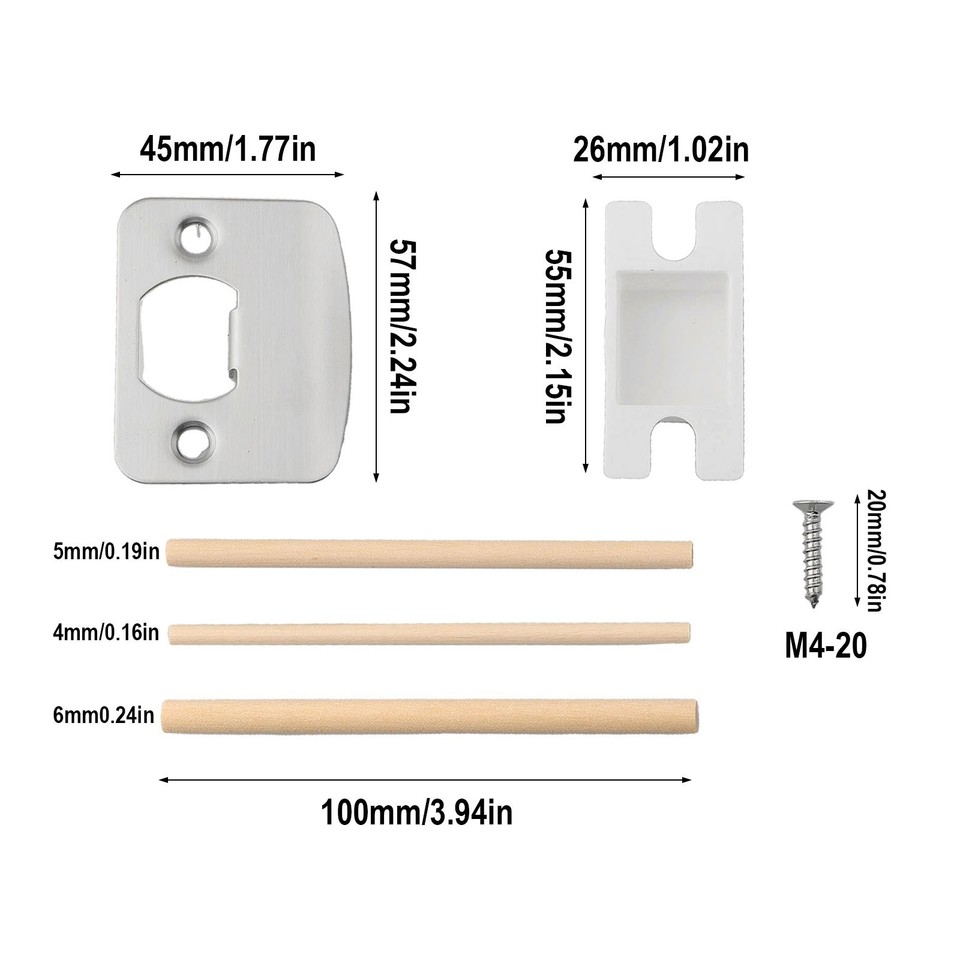 Improved Door Functionality with Door Lock Strike Plate and Spacer Shim ...