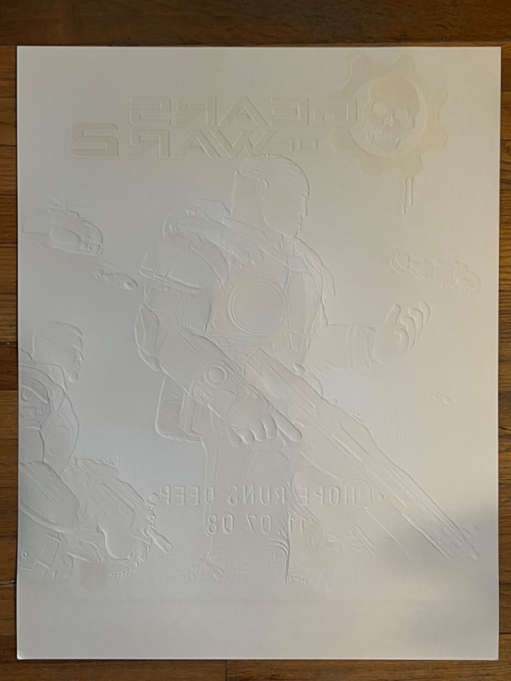🔥 Gears of War 2 Microsoft XBOX 360 Vintage Video Game PROMO Poster 🔥 ...