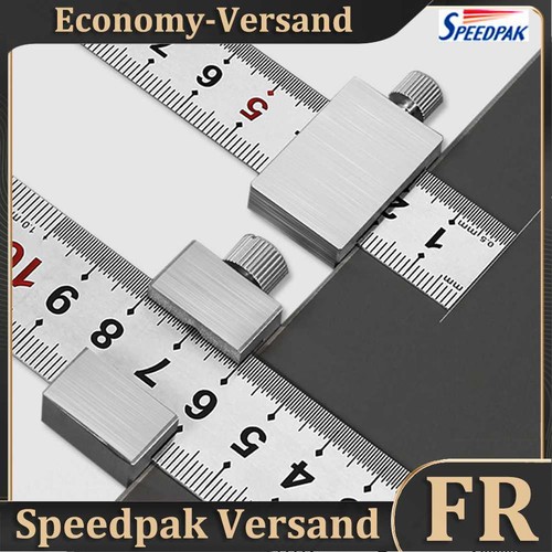 Steel Ruler Locator Angles Scriber Marker Ruler Limiter Woodworking ...