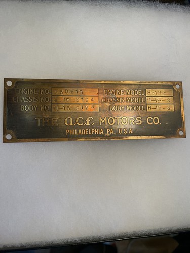 Vtg BRASS PHILADELPHIA ACF Motors Co. COACH BUS ENGINE MODEL HS135 ...
