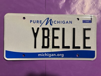 LICENSE PLATES Michigan vanity YBELLE | eBay