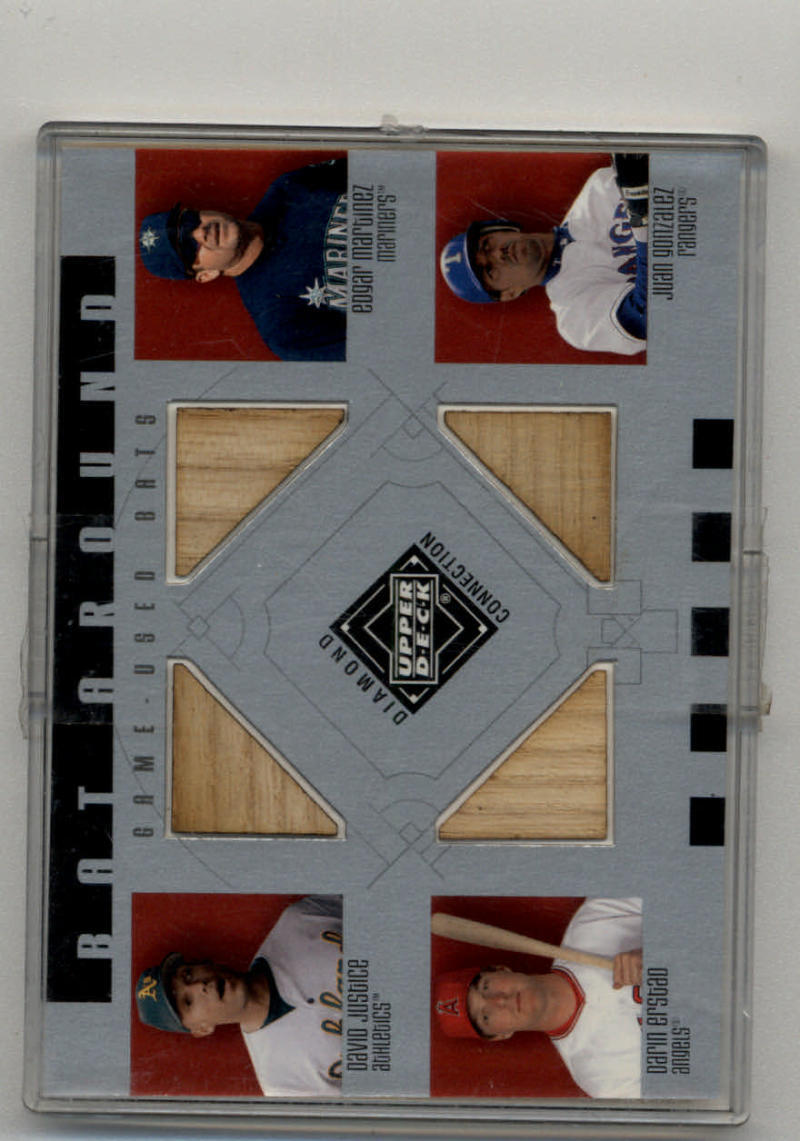 2002 Upper Deck Diamond Connection Bat Around Quads #JMEG Darin Erstad ...