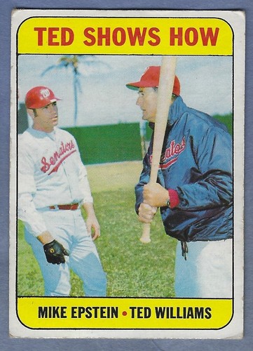 1969 Topps Baseball #539 Ted Williams/Mike Epstein Ted Shows How ...