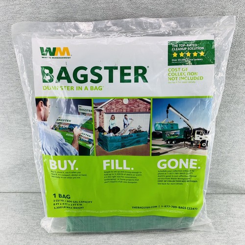 WASTE MANAGEMENT - Bagster 3CUYD Dumpster In A Bag Holds Up To 3,000 lb ...