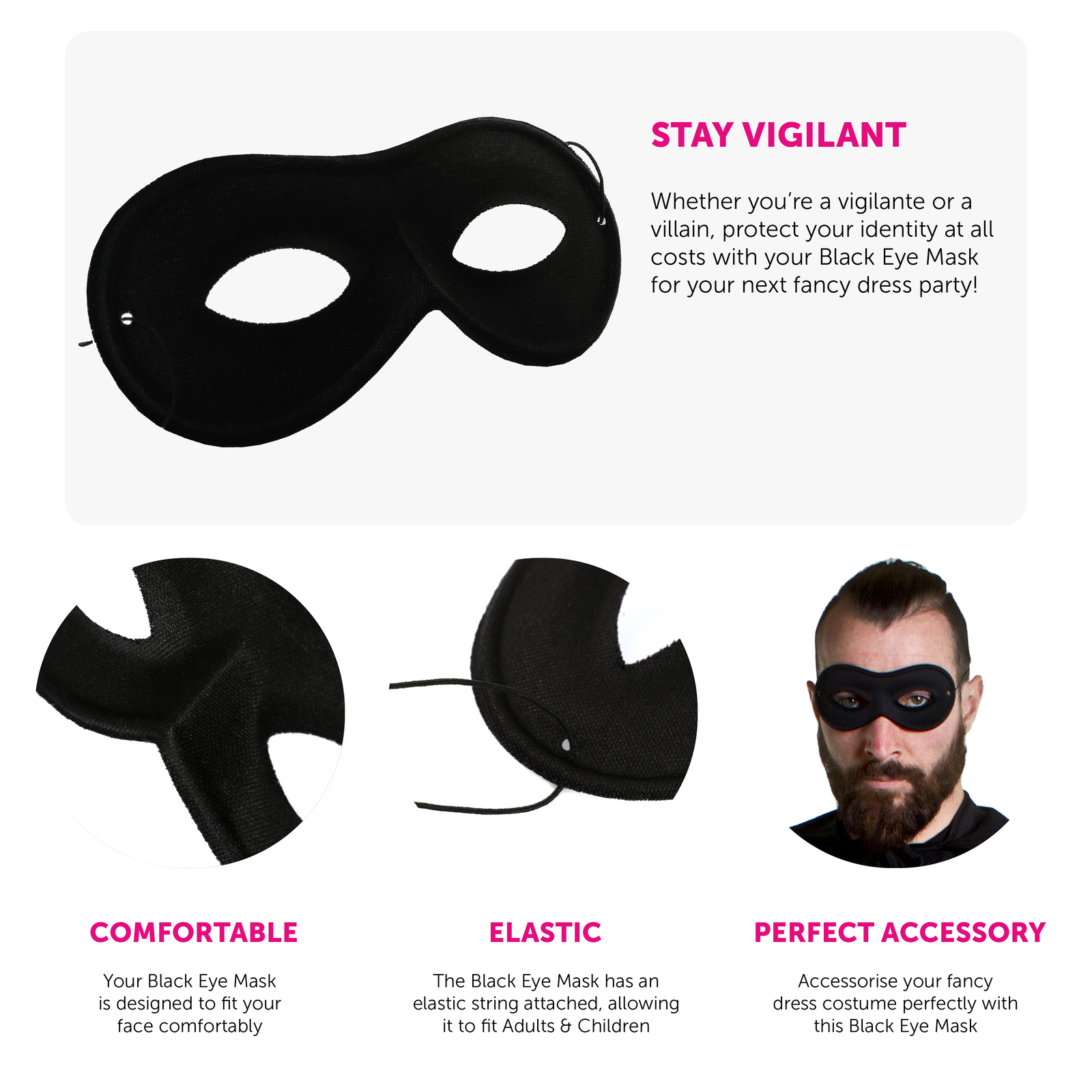 BLACK EYE MASK BURGLAR SUPERHERO FANCY DRESS COSTUME ACCESSORY | eBay