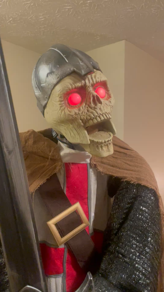 Home Accents 6 FT. Animated Skeleton Knight Retired Halloween ...