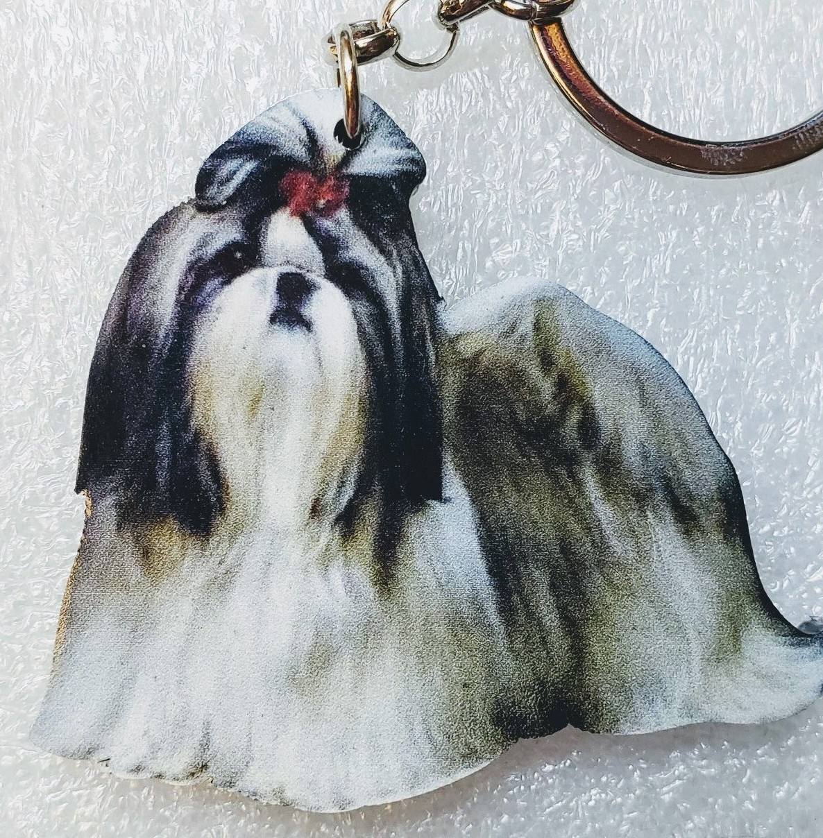 Shih Tzu Dog Realistic Flat Acrylic Key Ring Keychain Purse Dangle ...