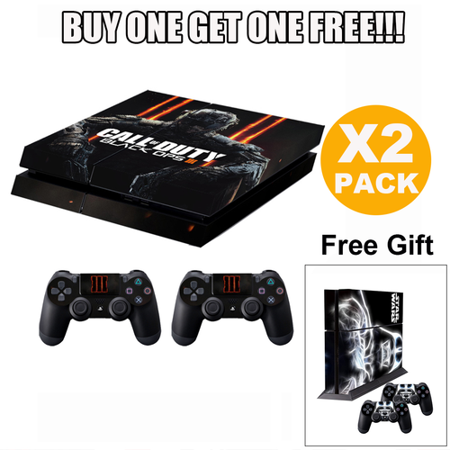 PS4 Stickers Cover Skin Sticker Decal for Sony PS4 Console & 2 ...