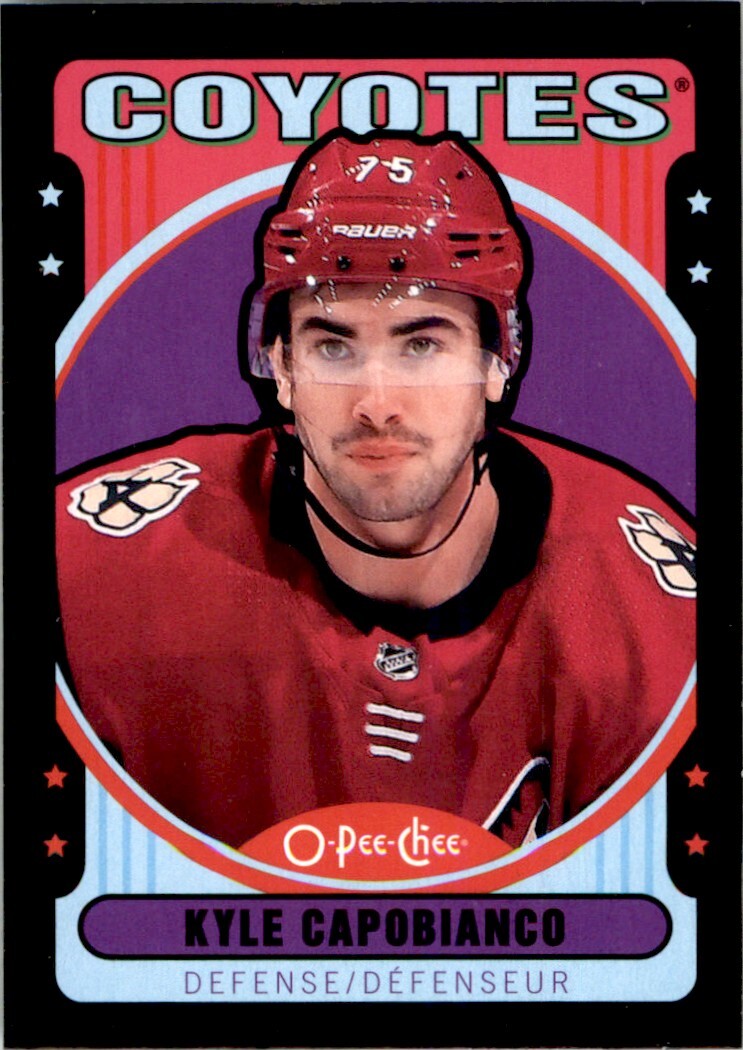 2021-22 O-PEE-CHEE RETRO BLACK BORDER KYLE CAPOBIANCO 050/100 ARIZONA ...