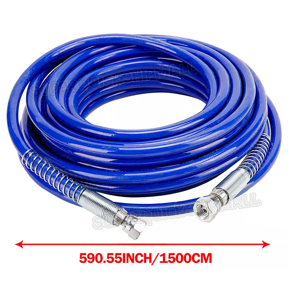 Airless Paint Sprayer Hose Tube Connector Spray Pipe Painting 1/4'' 15m ...