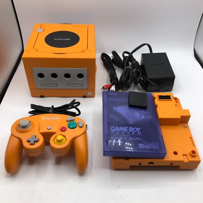 Nintendo GameCube Enjoy Plus Pack Orange Console + Gameboy Player NTSC ...