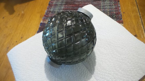Antique LIGHTENING ROD GLASS BALL Quilted, Teal Green, Geo Thompson | eBay