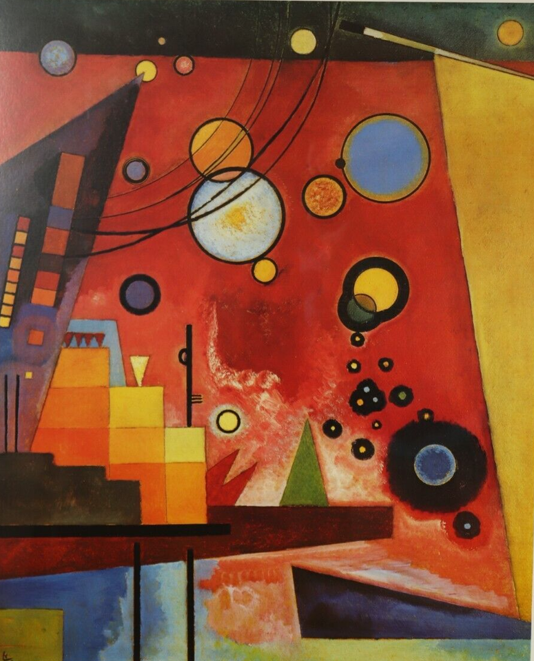 Wassily Kandinsky "Schweres Rot" Heavy Red Poster Print Framed 24" X 32 ...