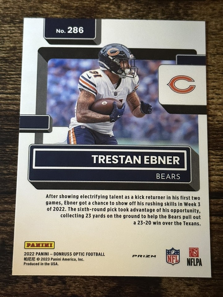 2022 Donruss Optic Holo Stars Trestan Ebner Rated Rookie #286 Chicago ...