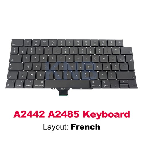 New For Macbook Pro 14" 16" M1 Max A2442 A2485 French Keyboard ...