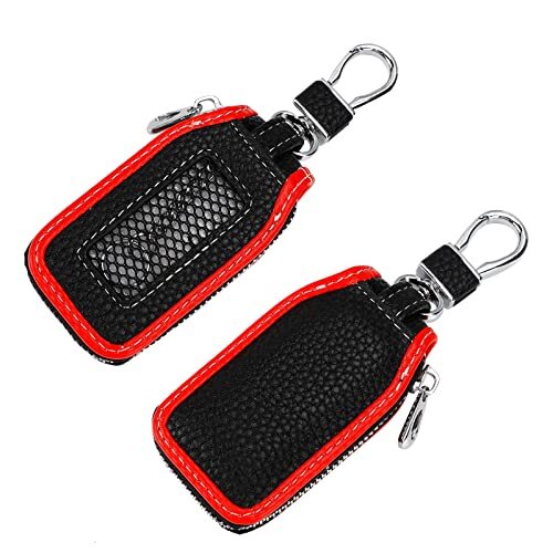 2 Pieces Leather Car Key Chain Case Holder Car Key Case Key Fob ...