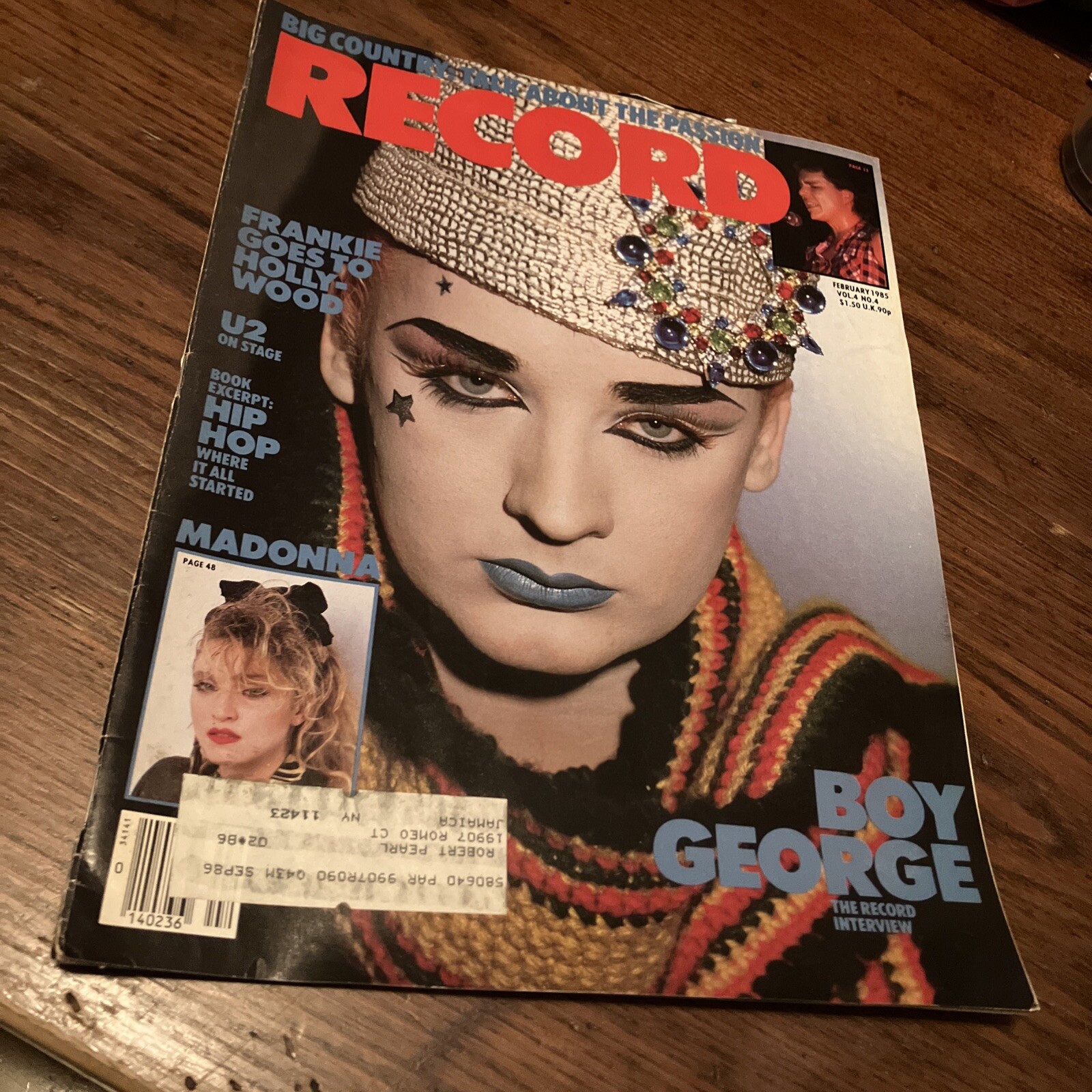 Record Music Magazine February 1985 Madonna U2 Boy George | eBay