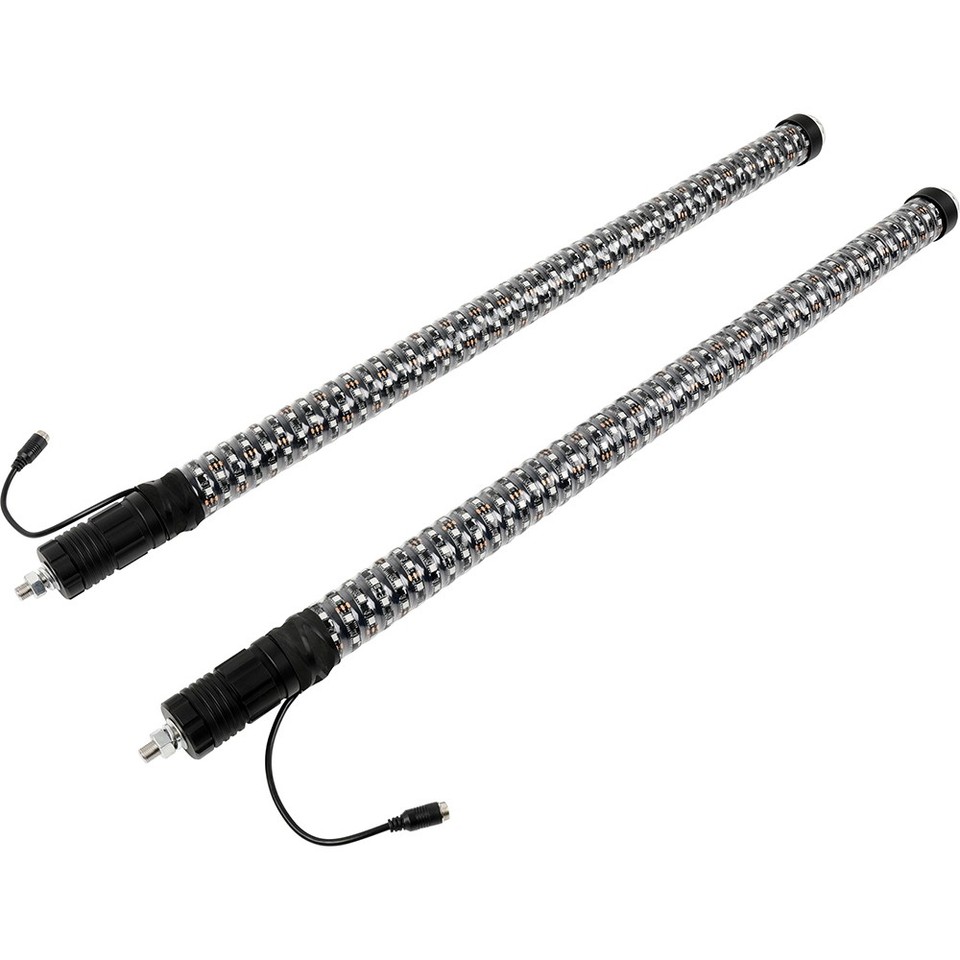 2X 3FT LED Fat Whip Light RGB with Strobe Light For Can Am Polaris RZR ...