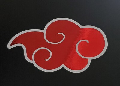 Naruto Akatsuki Cloud Symbol Holographic Naruto Sticker Vinyl Decal V3 ...